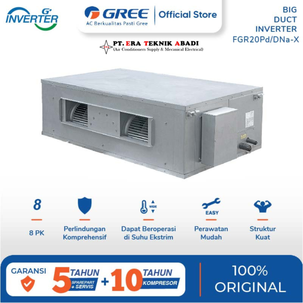Gree AC Big Duct 8 PK Inverter Series – Era Teknik Abadi